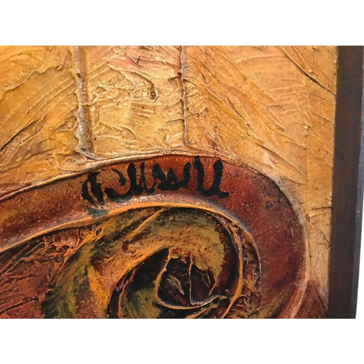 Will Gill - Large Embossed Plaster Painting of Trees by Contemporary ...