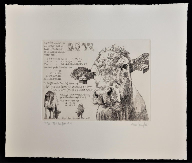 Will Taylor - The Perfect Cow, Animal Art, Black and White Animal ...