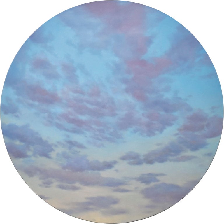 Willard Dixon - Red Clouds - circular sky oil painting / unique sky ...