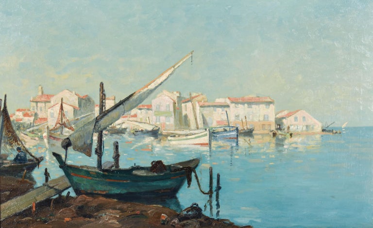 Willem Alexander Knip (1883-1967) - Tableau de Saint-Tropez - Vue du port - France - Artiste ...