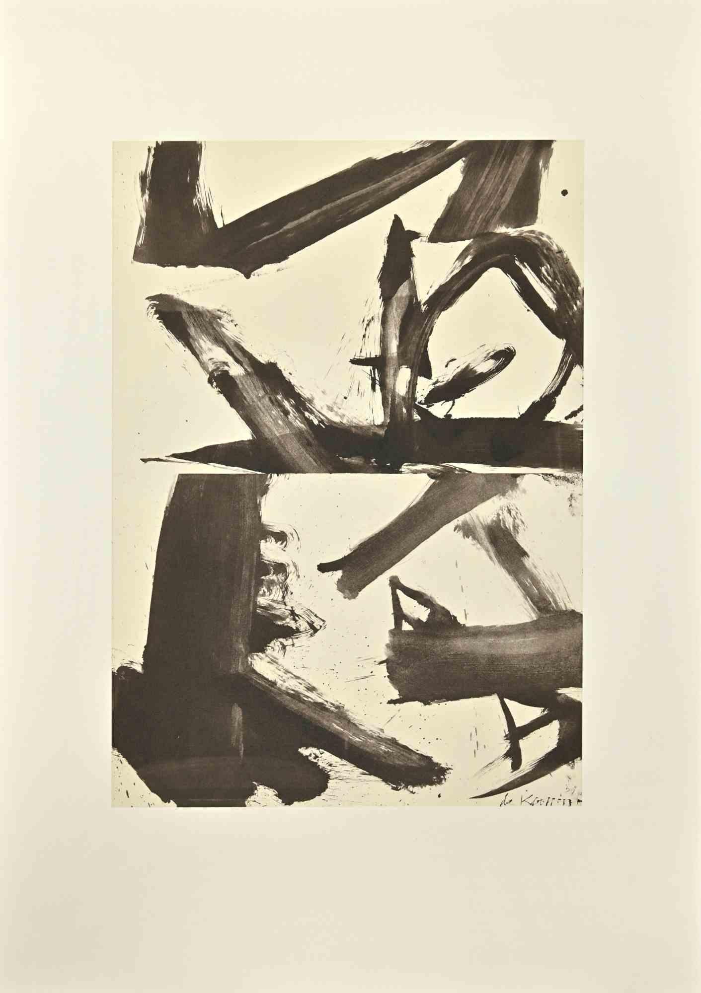 Black and White (Rome) - Offset and Lithograph after Willem De Kooning ...