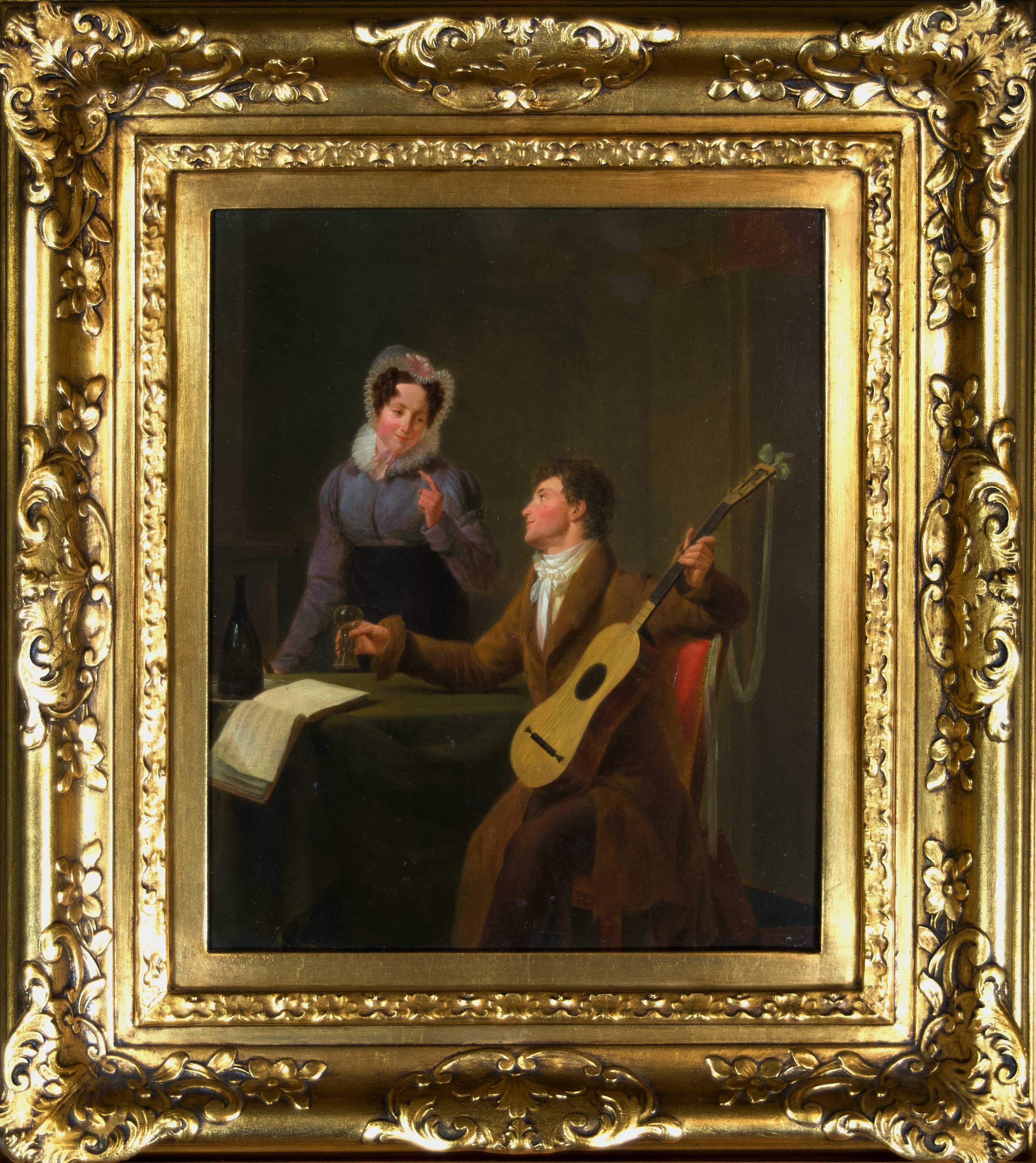 Willem Hendrik Schmidt - "The Musician, or Te veel is ongesond" oil ...