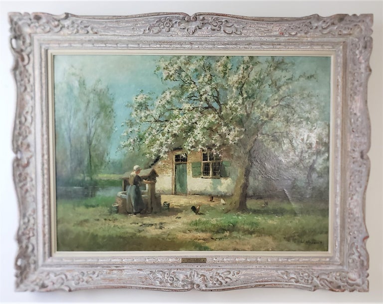 Willem Hendriks "The Old Well" Original Antique Framed Oil Painting on ...