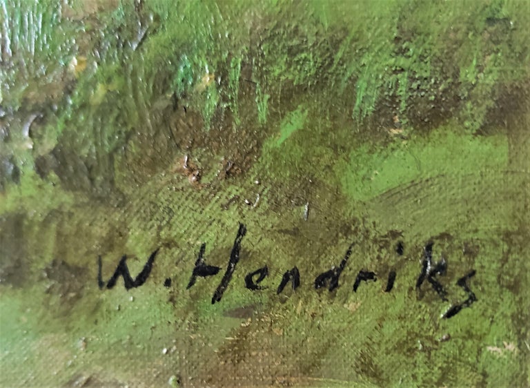 Willem Hendriks "The Old Well" Original Antique Framed Oil Painting on ...