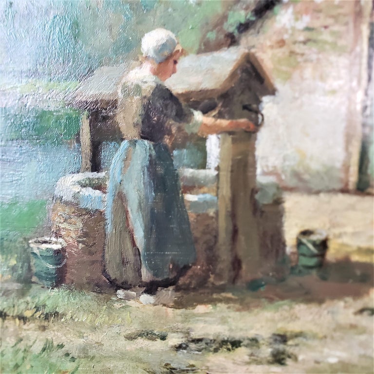 Willem Hendriks "The Old Well" Original Antique Framed Oil Painting on ...
