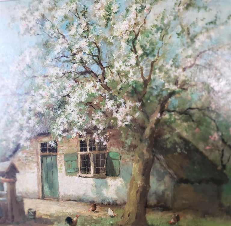 Willem Hendriks "The Old Well" Original Antique Framed Oil Painting on ...