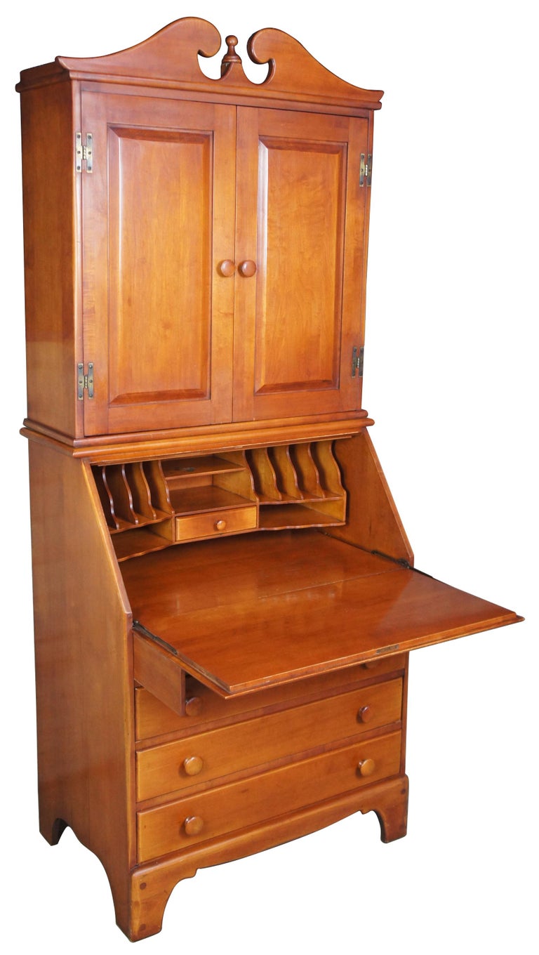 Willett Early American Golden Beryl Maple Secretary Writing Desk ...