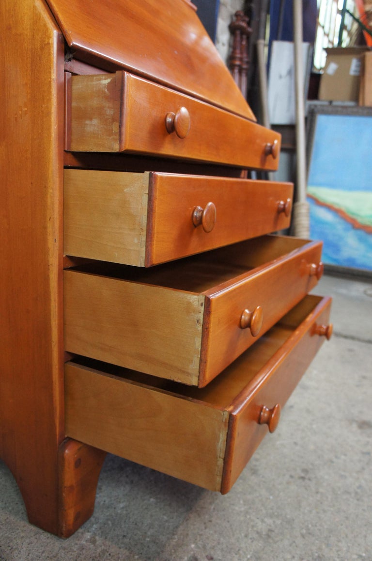 Willett Early American Golden Beryl Maple Secretary Writing Desk ...