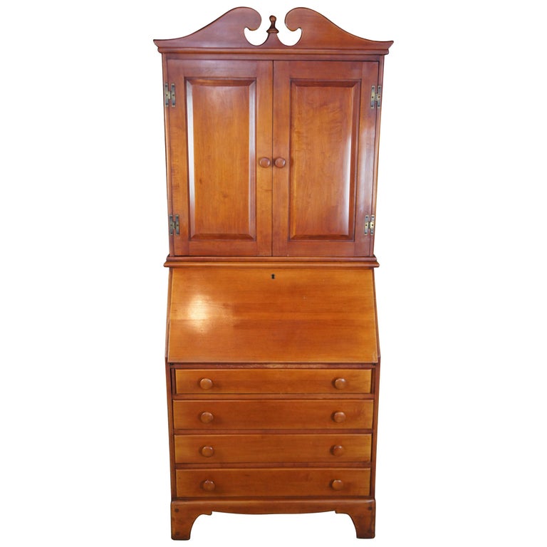 Willett Early American Golden Beryl Maple Secretary Writing Desk ...