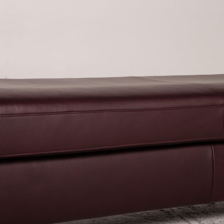 Willi Schillig Stool Wine Red Footstool Ottoman For Sale at 1stDibs