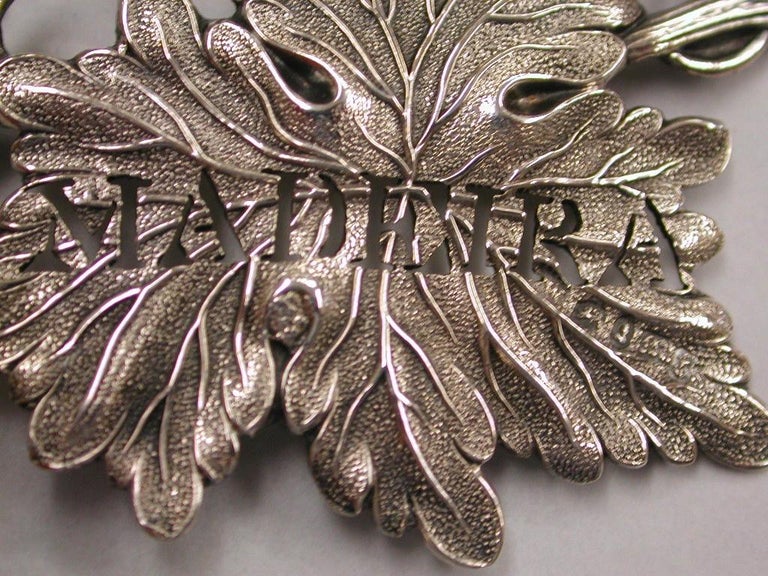William 1V Silver Madiera Label, Dated 1835, Joseph Willmore ...