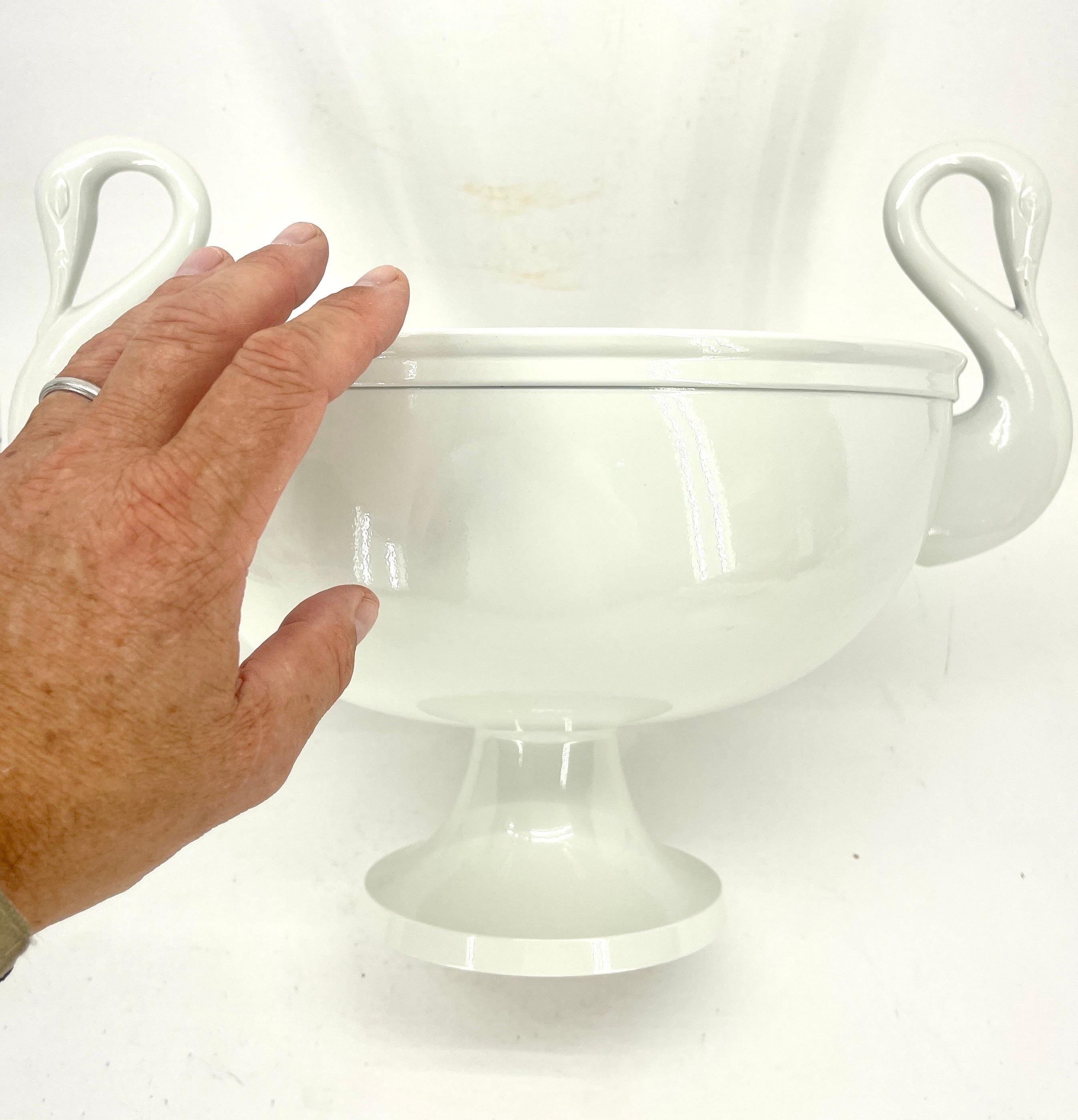 William Adams Towle Swan Centerpiece Bowl, Off White Powder-Coated at ...