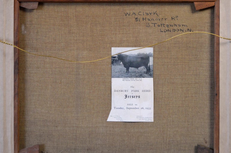 William Albert Clark - Animal portrait oil painting of a prize bull at ...