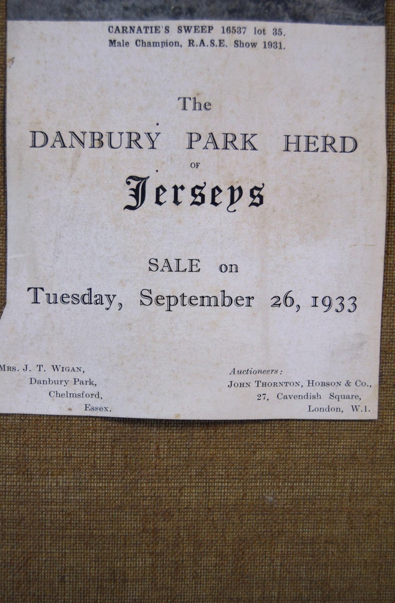 William Albert Clark - Animal portrait oil painting of a prize bull at ...