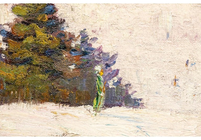 William Alexander Drake, Oil on Board, Country Winter Landscape For ...