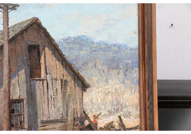 William Alexander Drake 'Am., 1891-1979' Oil On Masonite Lumber Mill ...