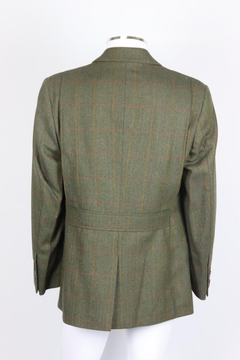 William And Son Men's Checked Wool Blend Tweed Blazer Xlarge For Sale ...