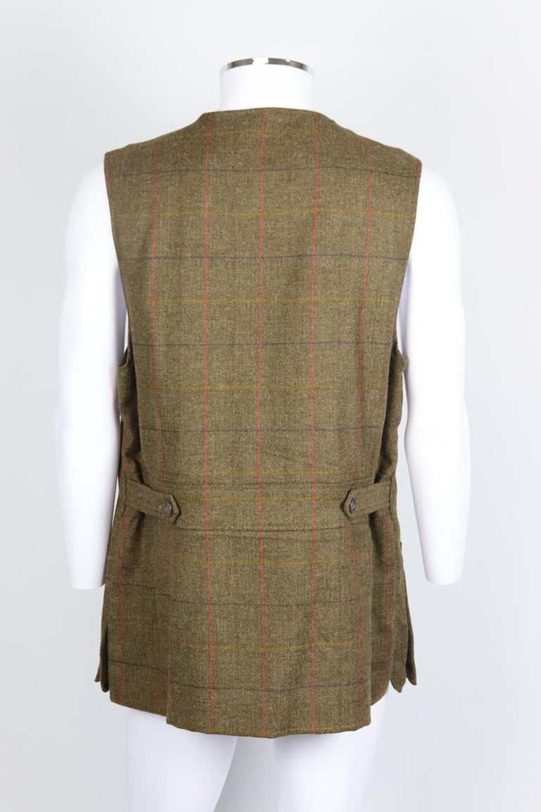William And Son Men's Checked Wool Blend Tweed Vest Large For Sale at ...