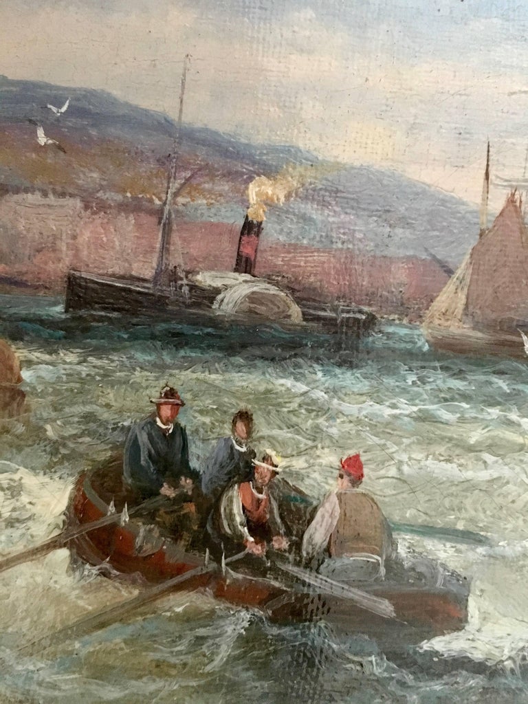 William Anslow Thornley - English 19th C Victorian boating scene with ...