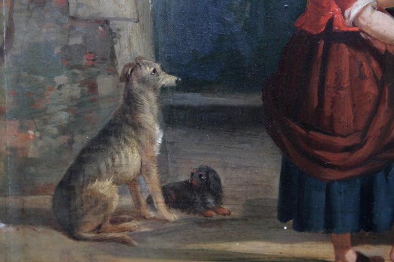 William Barraud - Interior of a Courtyard - British art Old Master oil ...