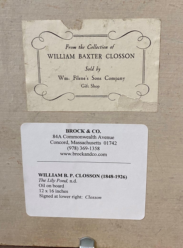 William Baxter Closson - The Lily Pond For Sale at 1stDibs