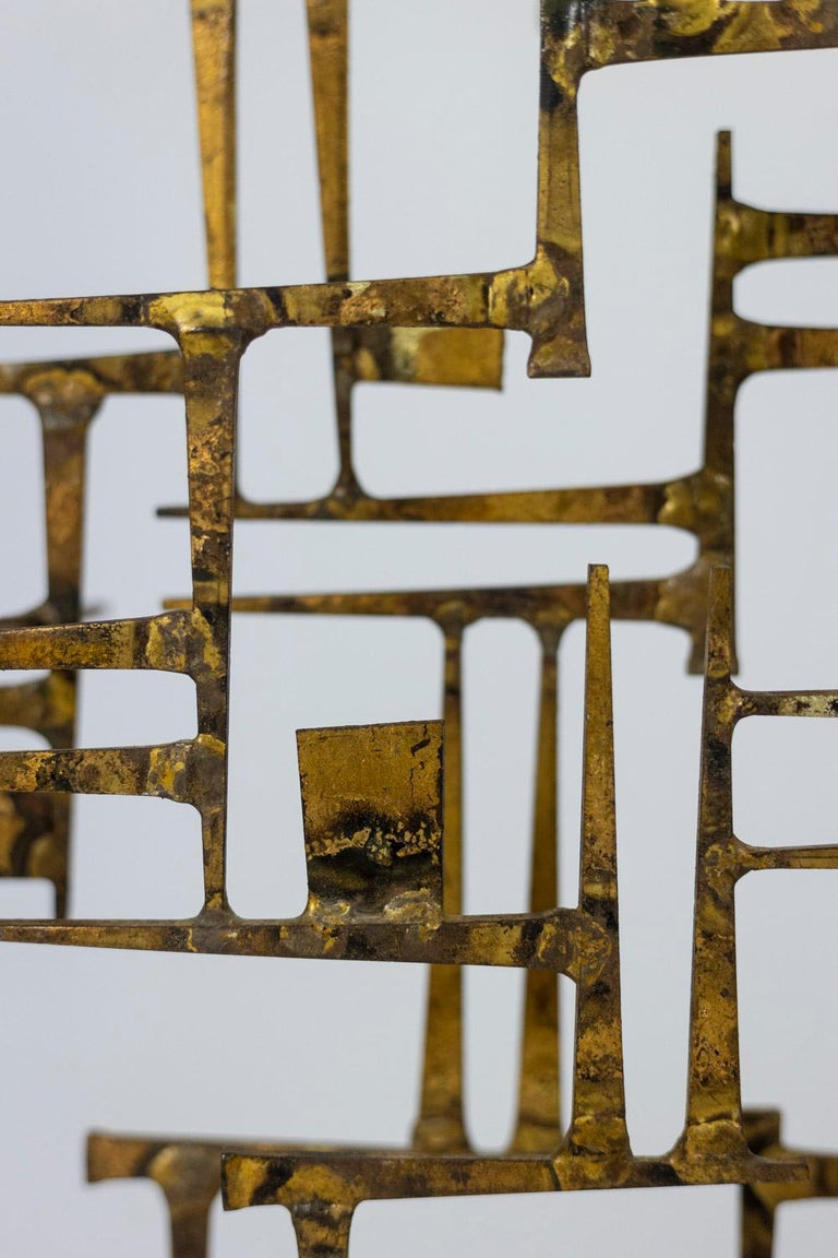 William Bowie, Sculpture in Gilded Iron, Year 1968 For Sale at 1stDibs