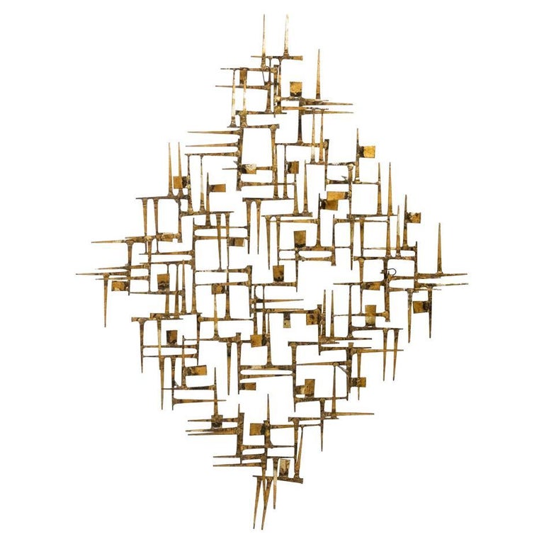 William Bowie, Sculpture in Gilded Iron, Year 1968 For Sale at 1stDibs
