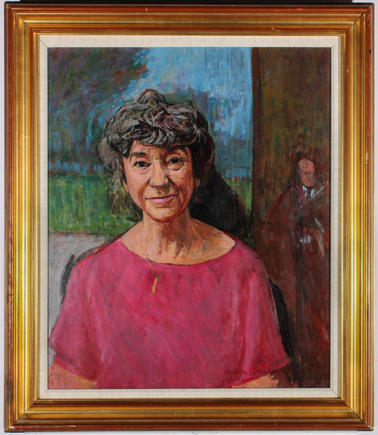 William Bowyer - William Bowyer (1926–2015) - 1999 Oil, Lady In Pink ...