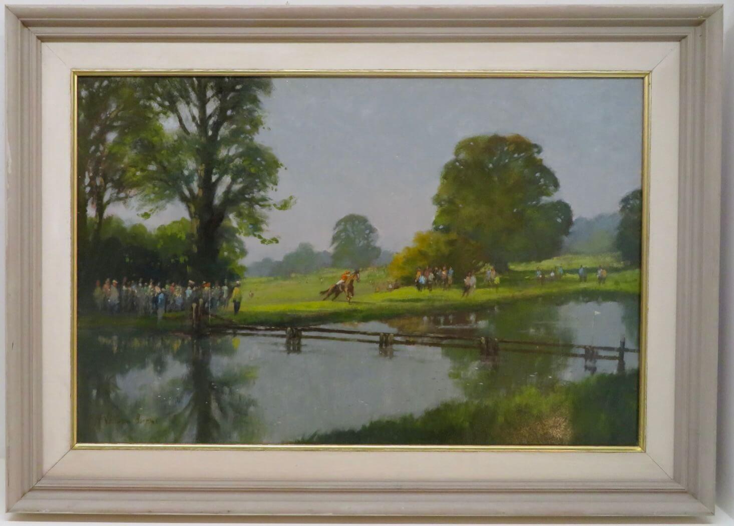 William Burns - Original Framed English Horse Racing / Steeplechasing ...