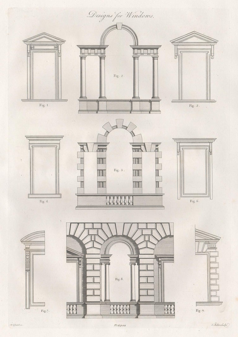William Chambers Georgian Architecture - Designs for Windows, 1794 For ...