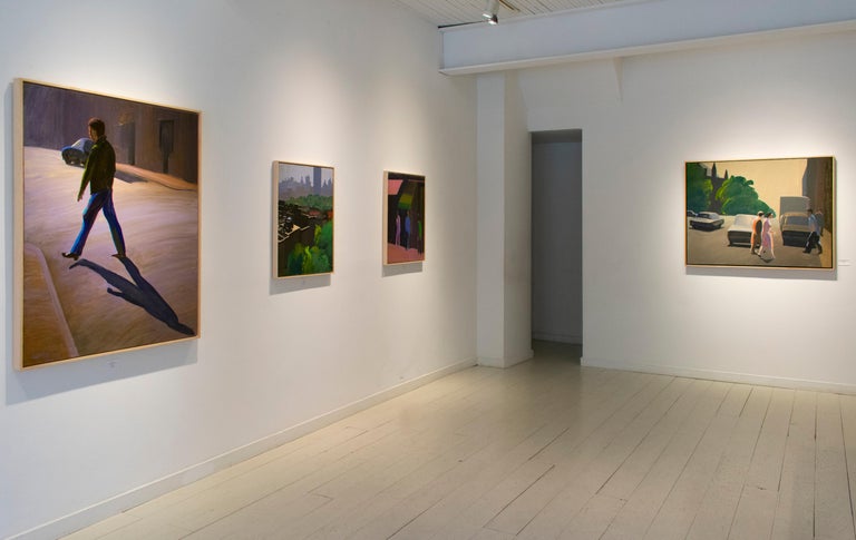 William Clutz - Early Morning St. AM 1987 (Impressionist Figurative ...