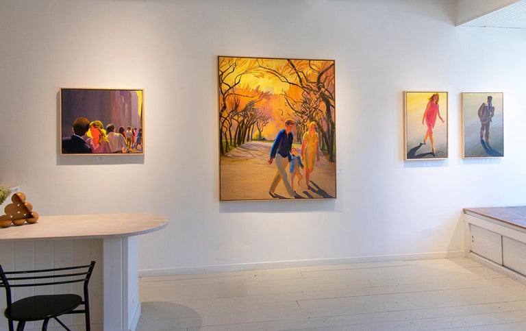 William Clutz - Midtown Summer Light I (Abstract Figurative Painting on ...