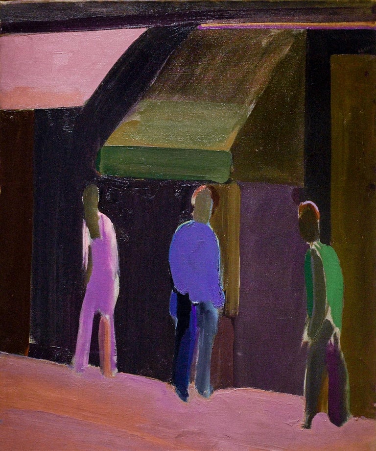 William Clutz - Street Awning: Abstracted Figurative New York Oil ...
