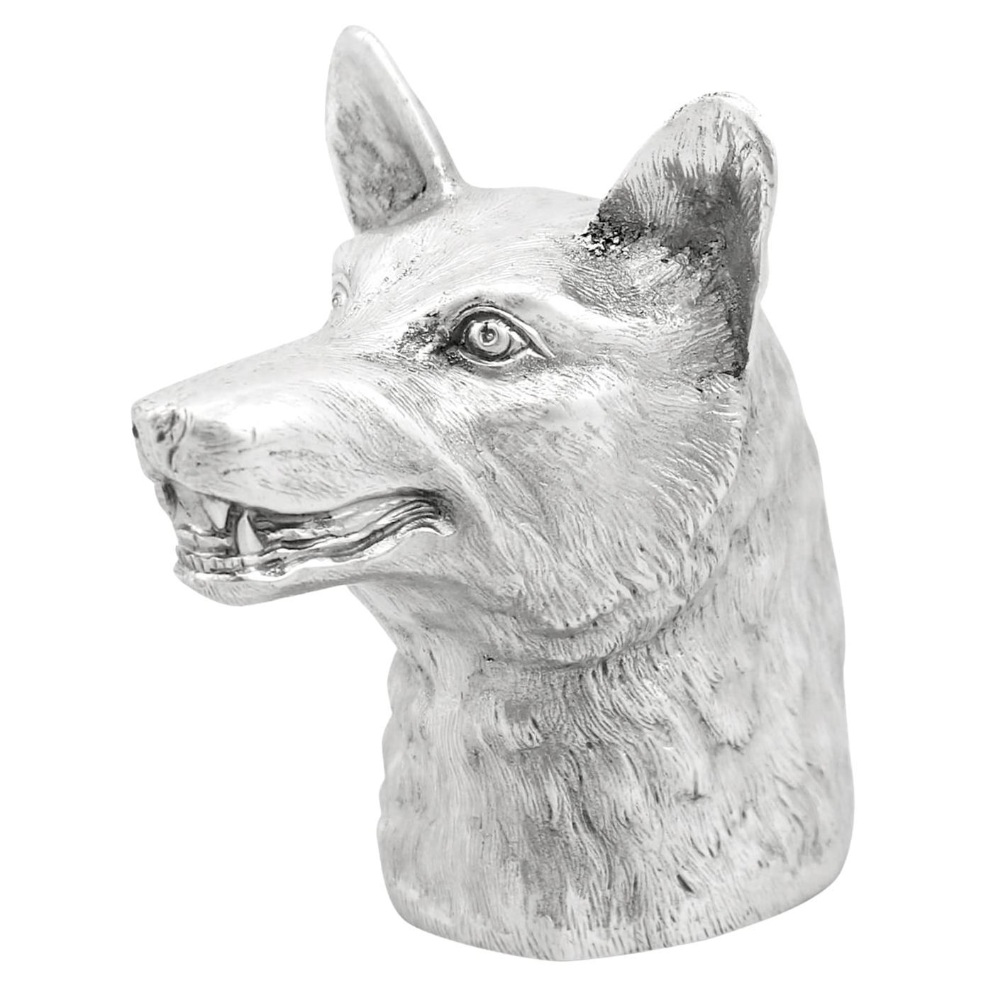 William Comyns and Sons Ltd 1960 Vintage Sterling Silver Fox Lighter ...