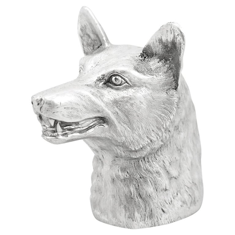 William Comyns and Sons Ltd 1960 Vintage Sterling Silver Fox Lighter ...