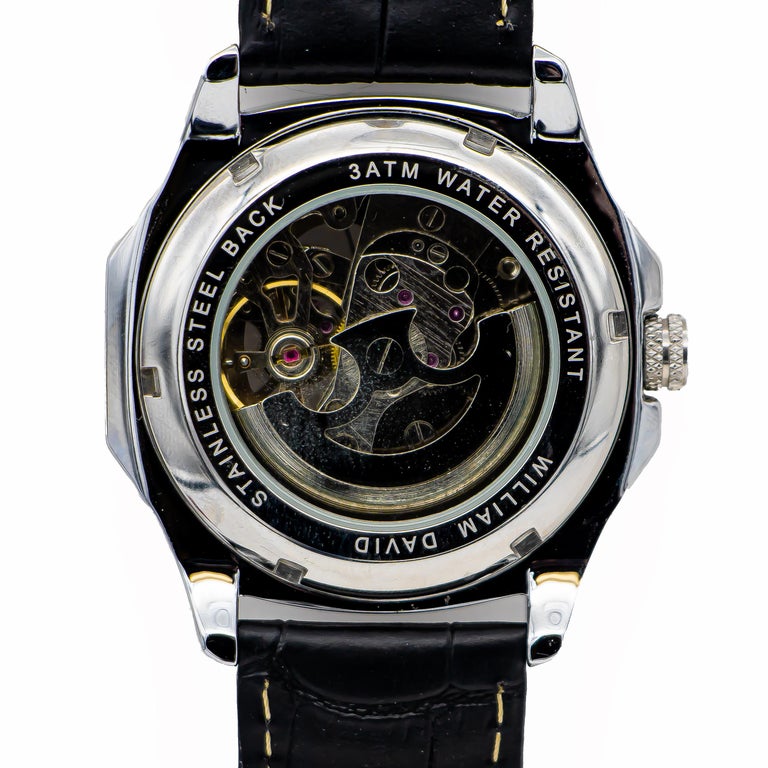 William David Watch Lab Diamonds Platinum Colour Alloy and Stainless ...