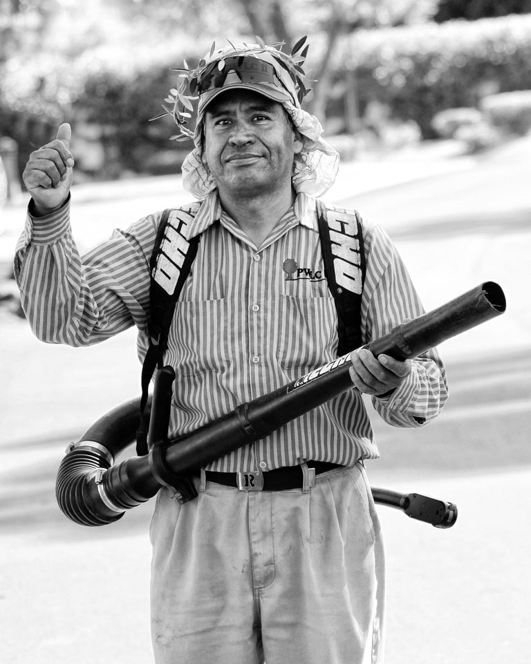 William Dey - LEAF BLOWER WARRIOR Palm Springs CA, Photograph, Archival ...