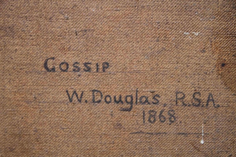William Fettes Douglas - The Gossip - Scottish 19thC art Victorian oil ...