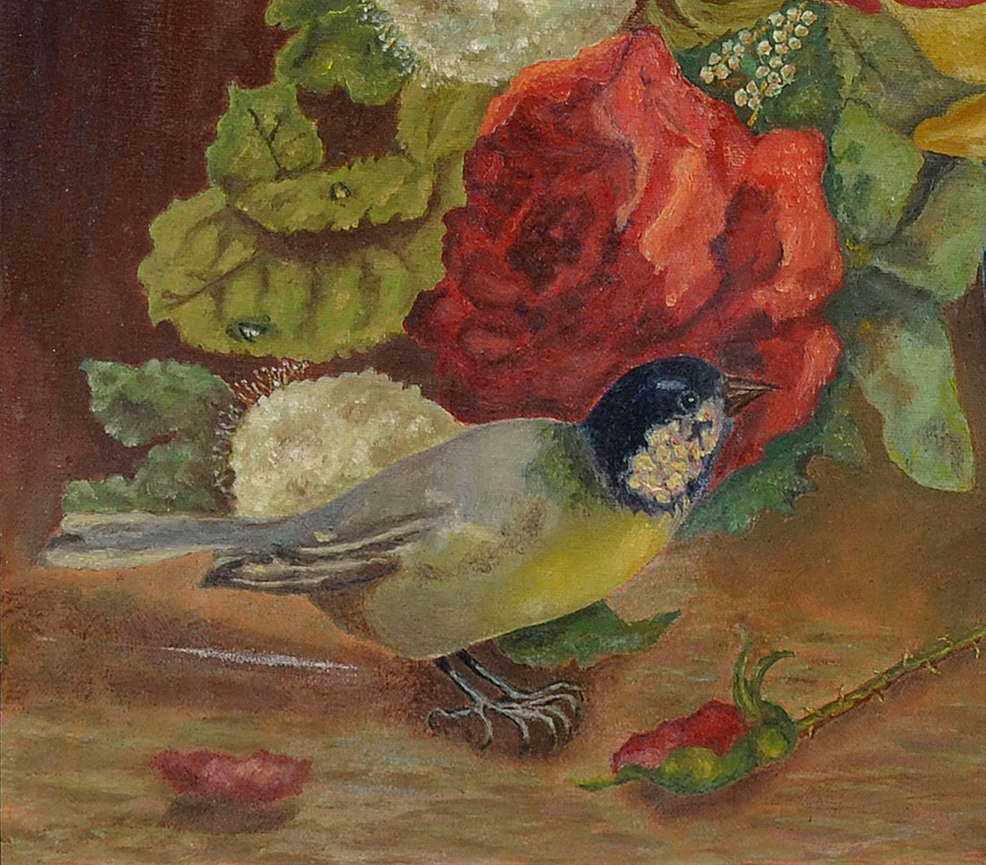 William G. Clegg - Still Life with Bird, Butterfly and Bumblebee at ...