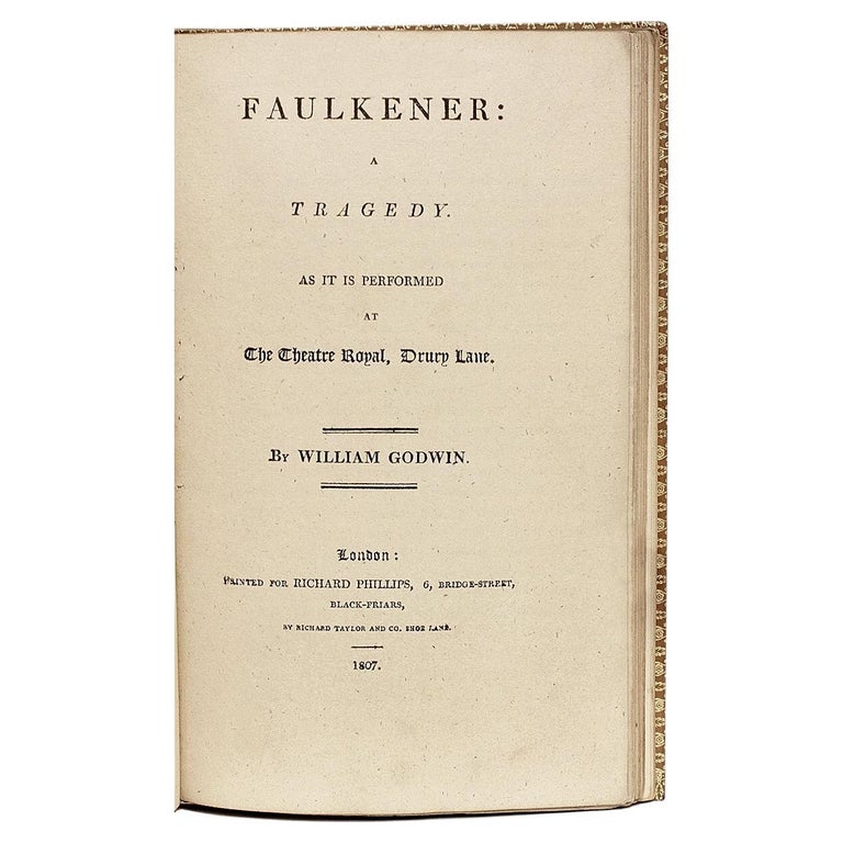 William Godwin, Faulkener, a Tragedy, First Edition, 1807 For Sale at ...