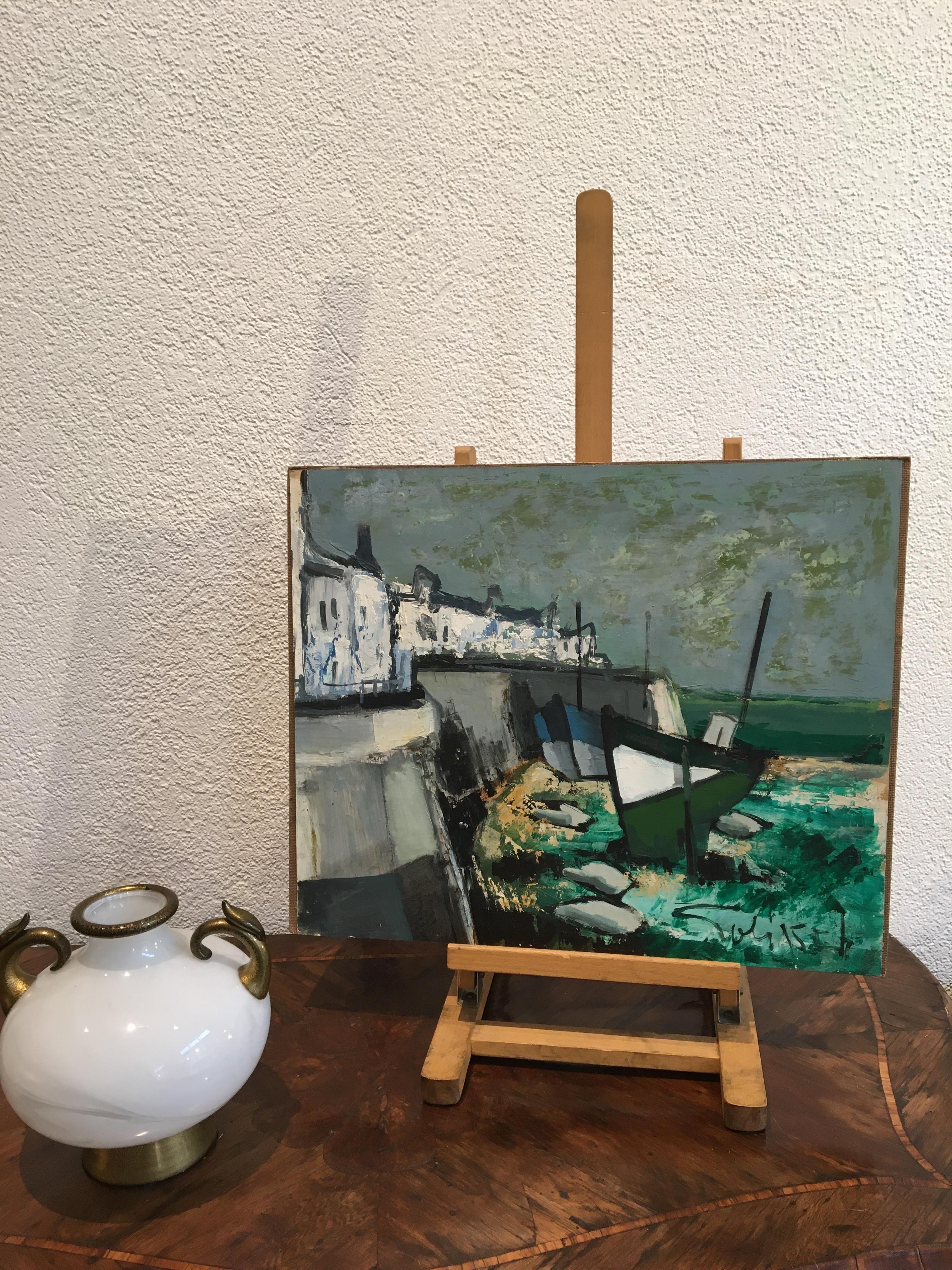 William Goliasch - Seaside and fishing boats, Brittany For Sale at ...