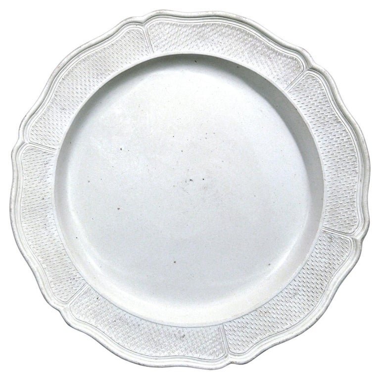 William Greatbatch Saltglaze Charger with Barleycorn Design, Massive ...