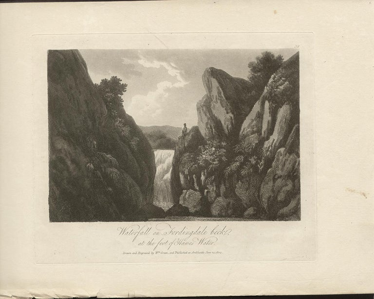 William Green - Waterfall on Fordingdale beck, Lake District scenery ...
