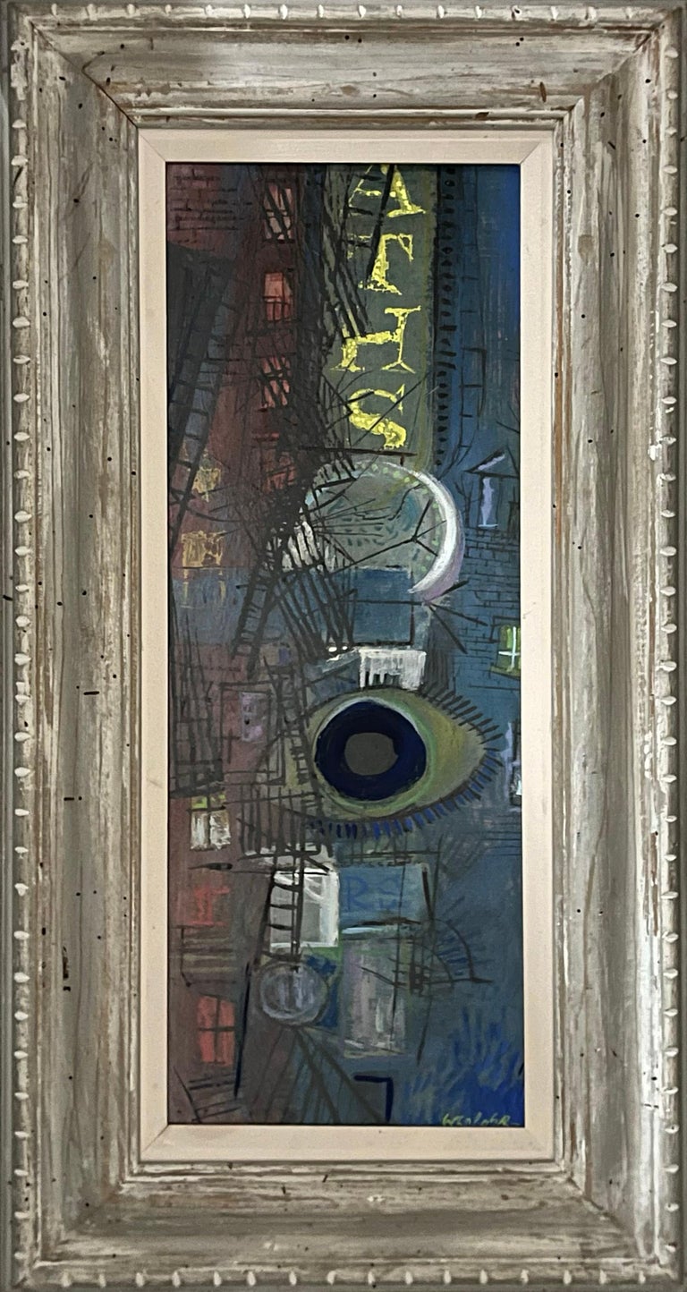 William Gropper - "Night Lights" Mid 20th Century Modern NYC Urban ...