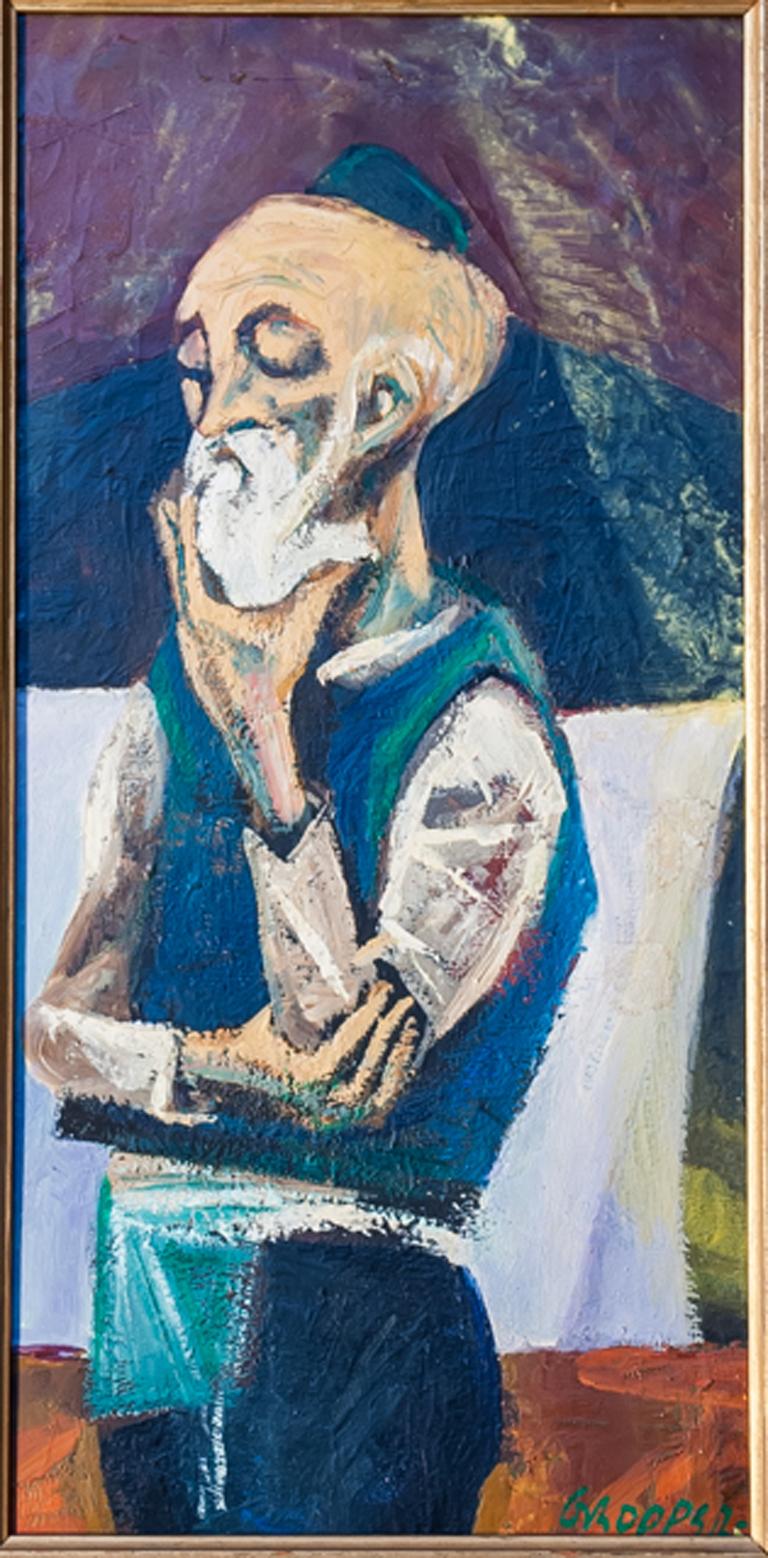 William Gropper - Old Man Thinking, Oil Painting by William Gropper For ...