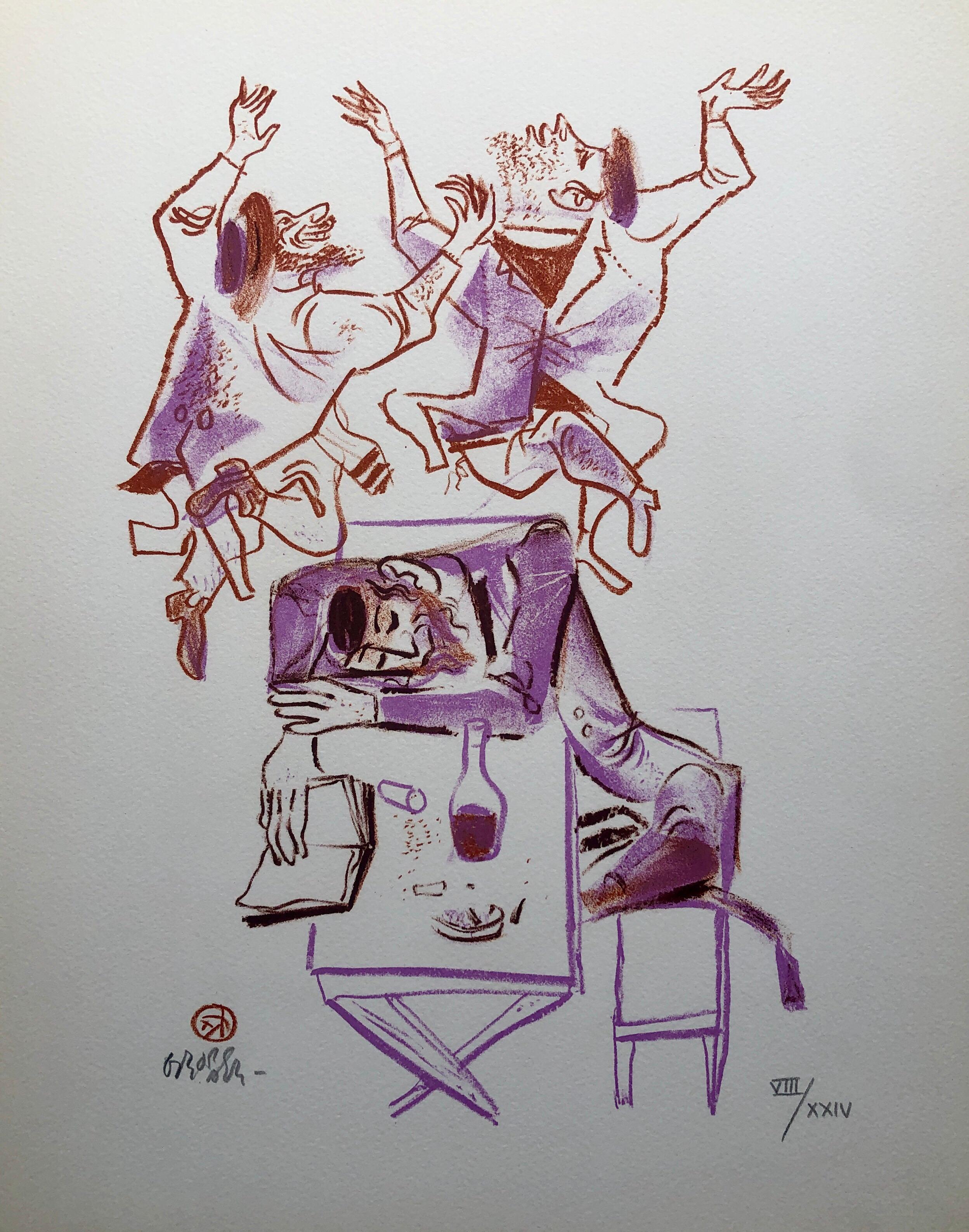 William Gropper - Jewish Shtetl Klezmer Musicians Judaica Lithograph ...