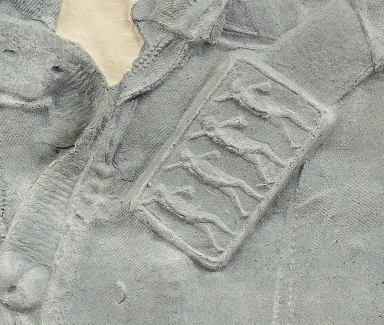 William Haendel - Bill Haendel Cast Paper Relief Sculpture Blue jeans ...