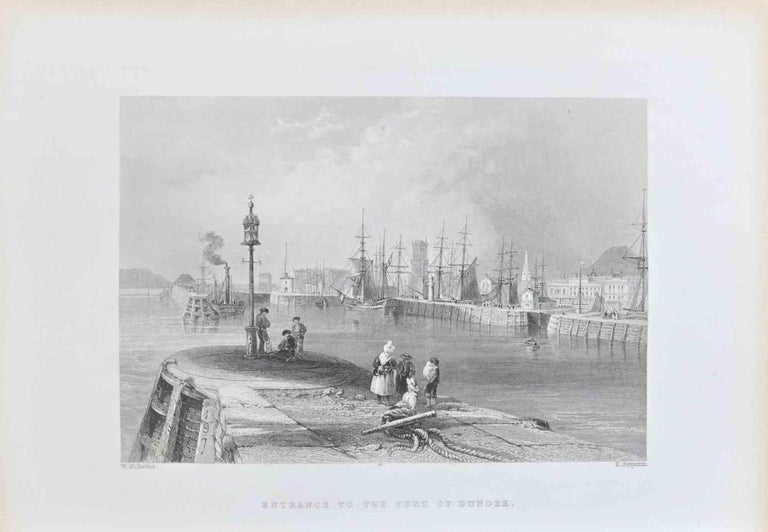 William Henry Bartlett - Entrance to the Port of Dundee - Lithograph By ...