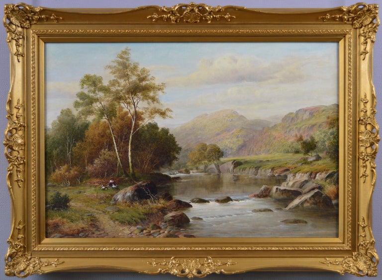 William Henry Mander - 19th Century Welsh landscape oil painting of the ...