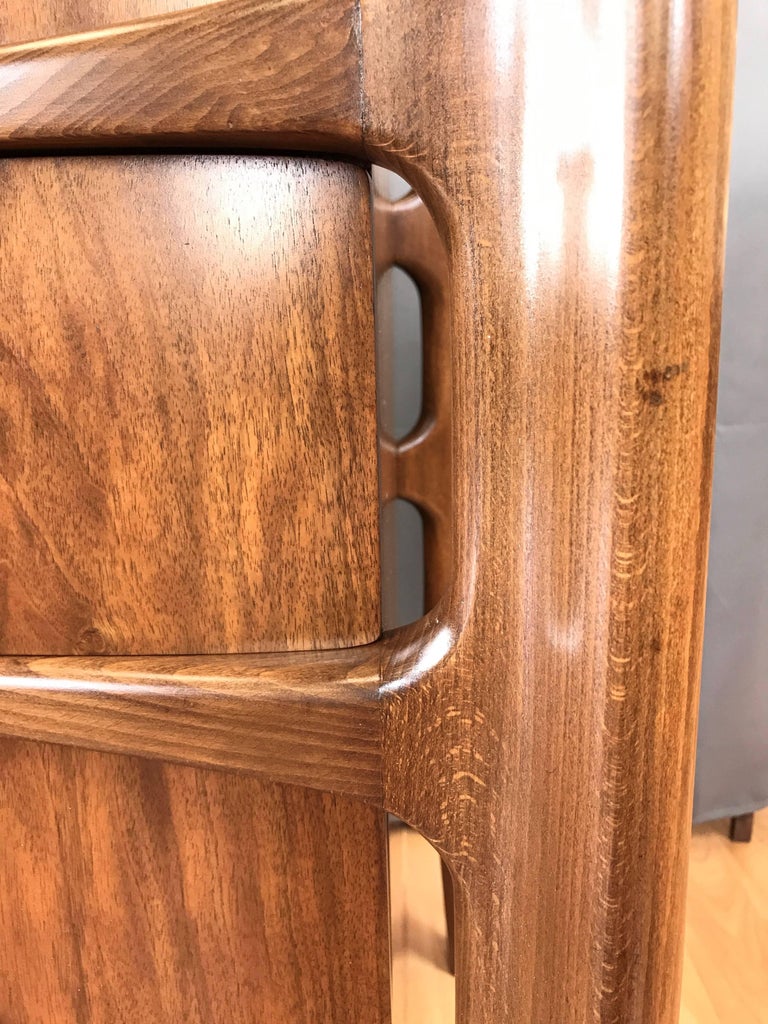 William Hinn for Urban Furniture Sculptural Walnut Eight-Drawer Dresser ...